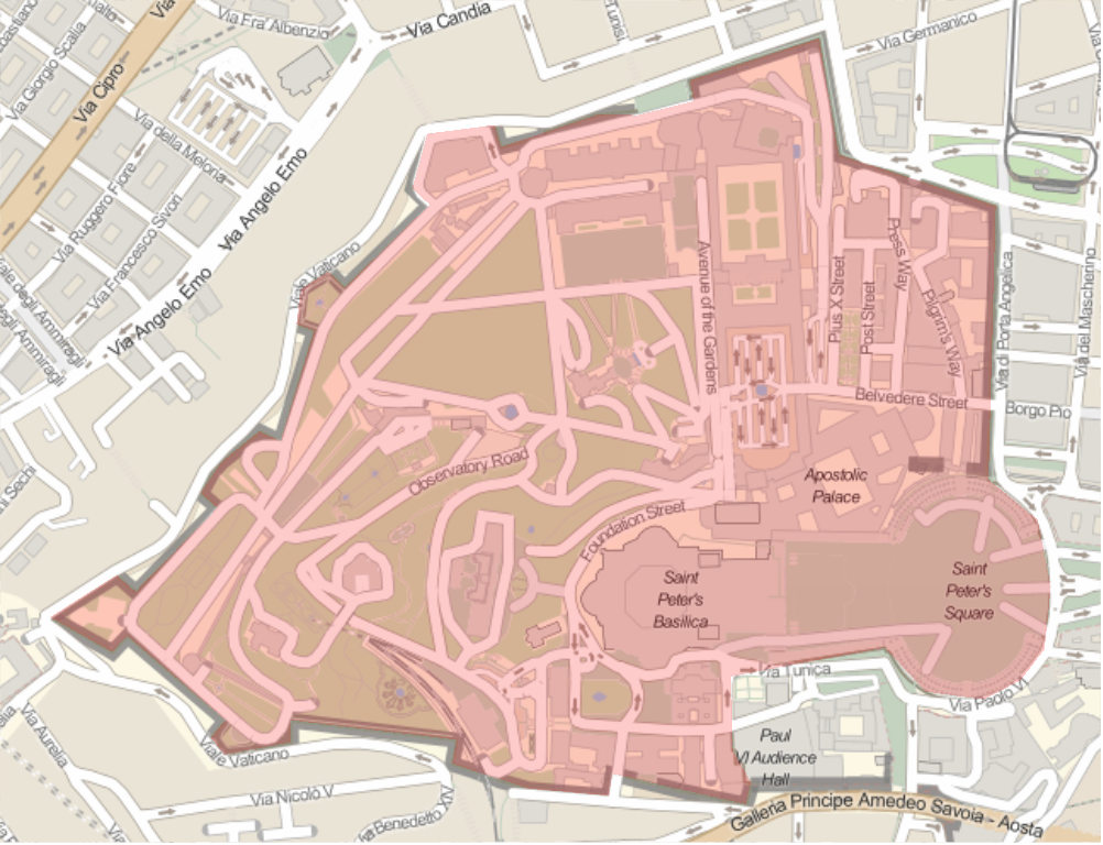 The Vatican Rome Map